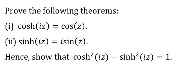 Solved Prove the following | Chegg.com