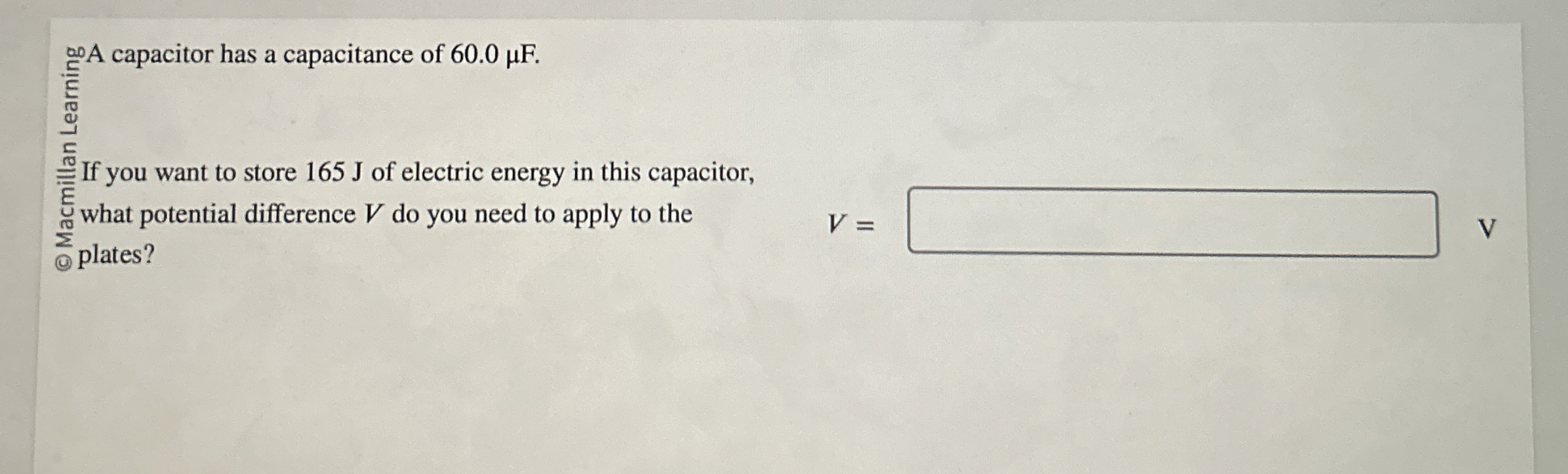 Solved ?500A capacitor has a capacitance of 60.0μF.If you | Chegg.com