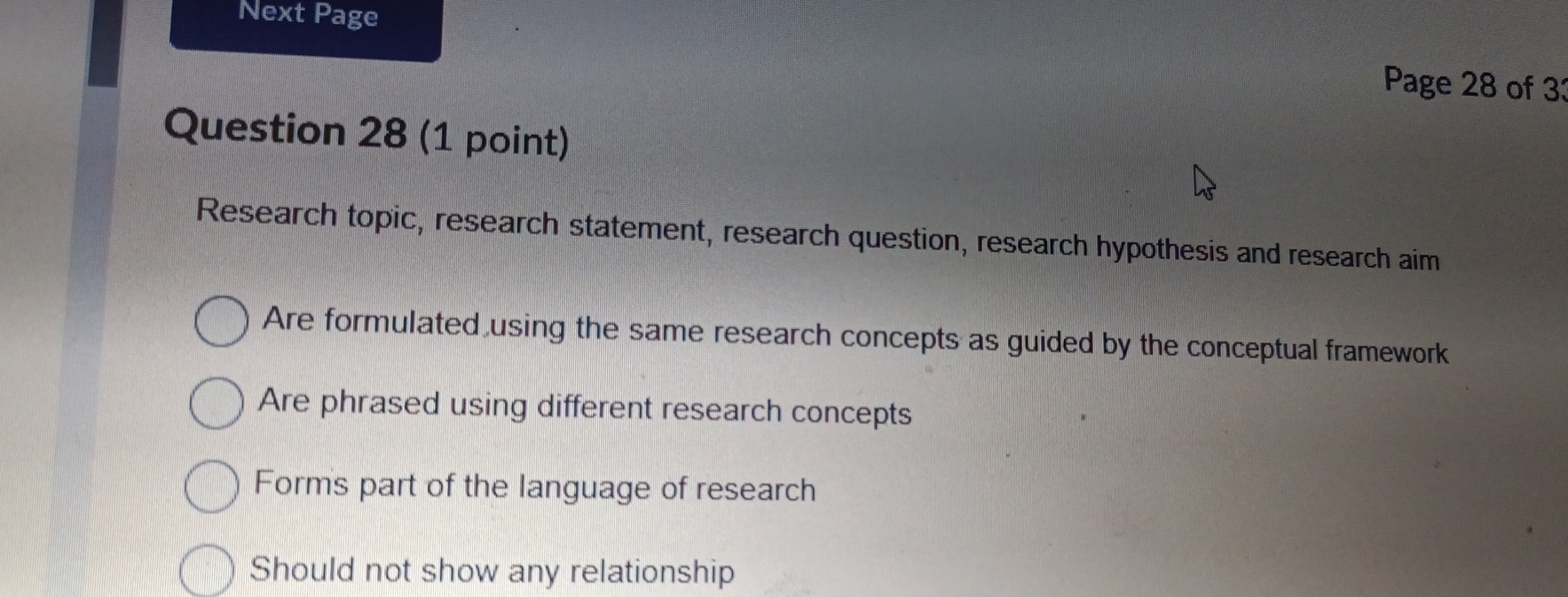 Solved Next PageQuestion 28 (1 ﻿point)Page 28 ﻿of 3 | Chegg.com