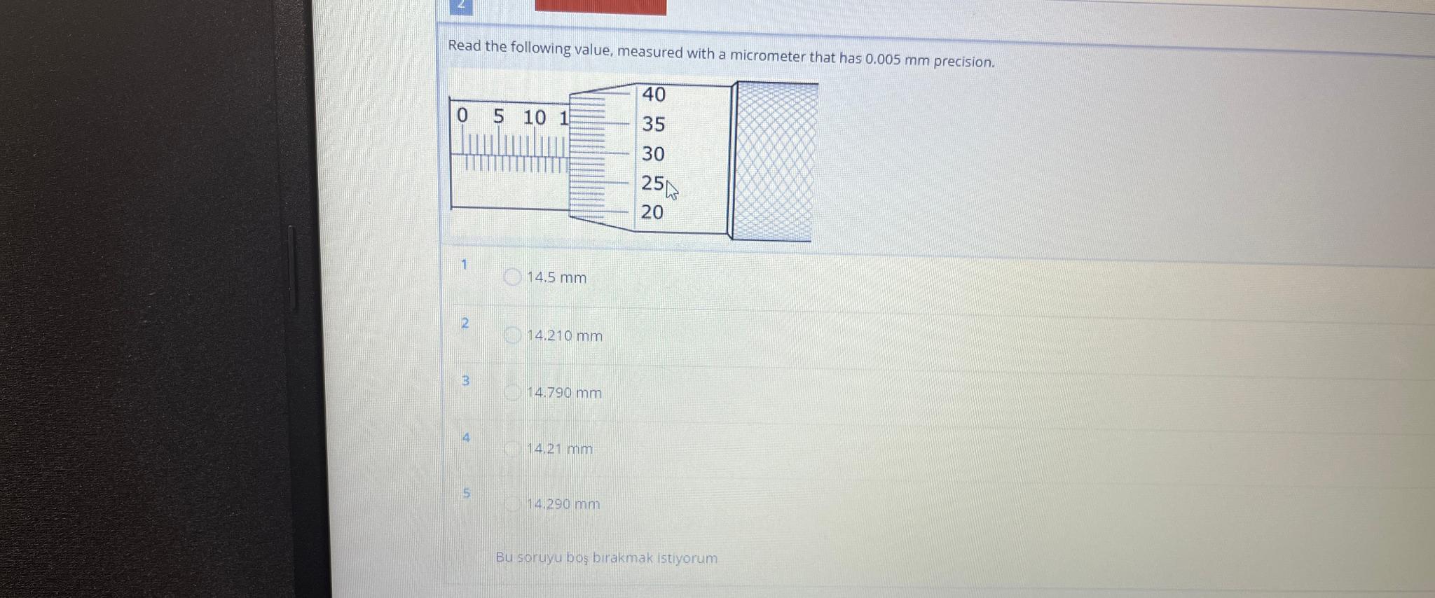 Solved Read the following value, measured with a micrometer | Chegg.com