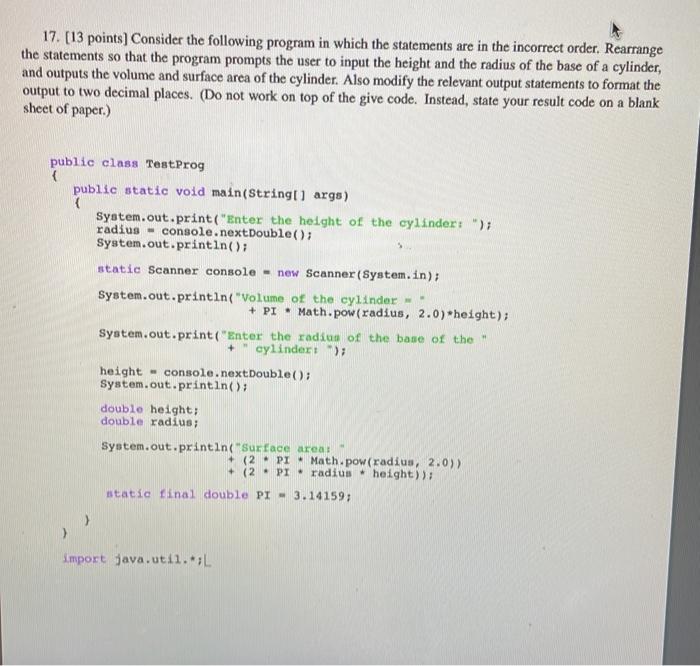Solved Mark each of the following statements True or False. | Chegg.com