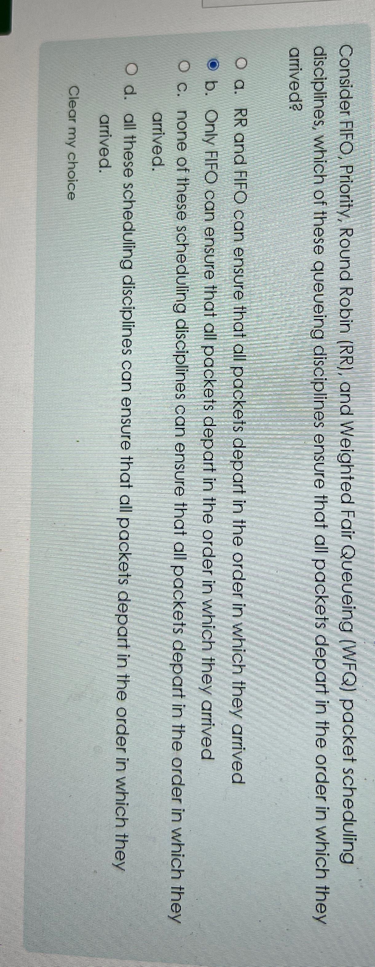 Solved Consider FIFO, Priority, Round Robin (RR), ﻿and | Chegg.com