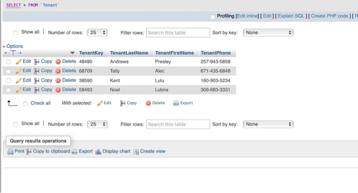 Scenarios To do WILD WOOD APARTMENTS 1. Create tables | Chegg.com