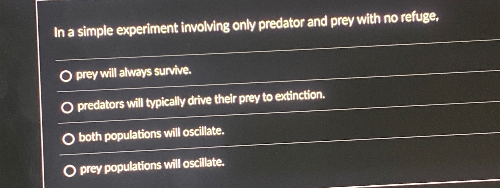 Solved In a simple experiment involving only predator and | Chegg.com