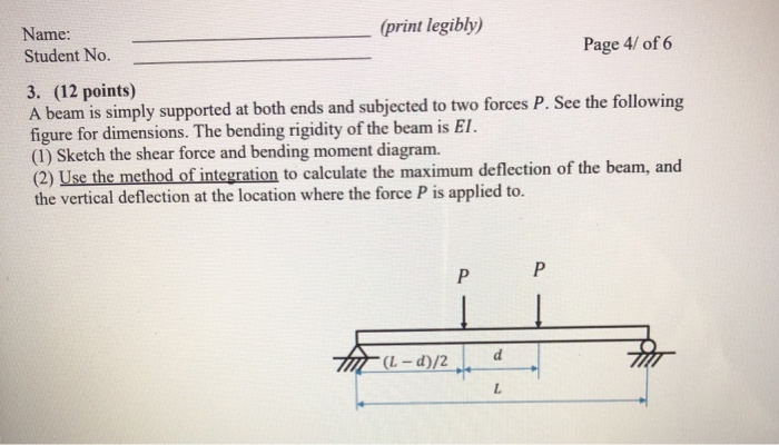 Solved 1. Sketch shear and bending moment diagram2. Use | Chegg.com