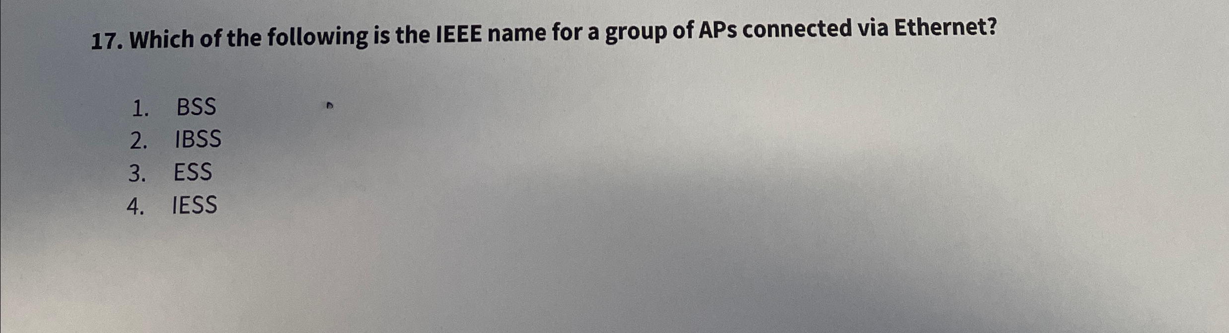 Solved Which of the following is the IEEE name for a group | Chegg.com