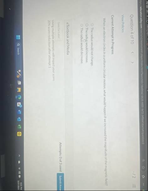 Question 4 ﻿of 10View PoliciesCurrent Attempt in | Chegg.com