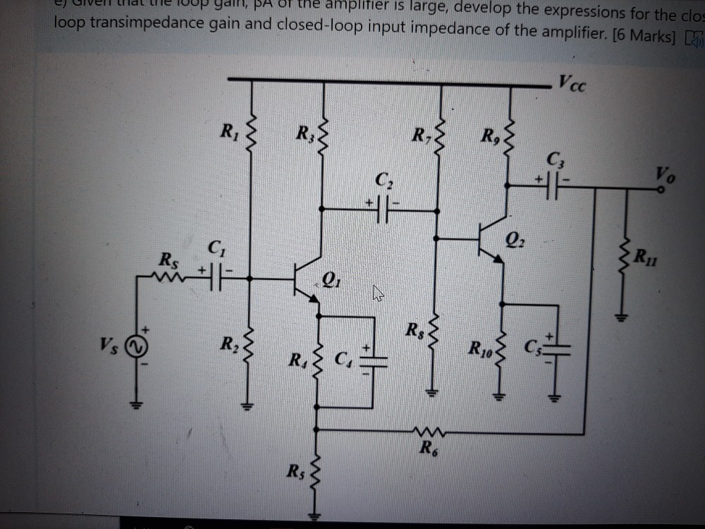 2 Figure 2 shows a multi-stage common-emitter | Chegg.com
