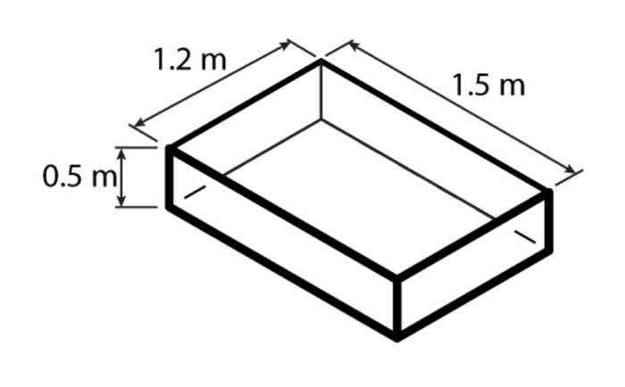 Solved You have constructed a rectangular, open-topped pan | Chegg.com
