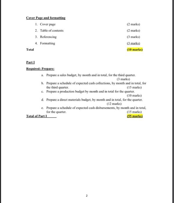 Solved Version 5 The data below pertains to the third | Chegg.com