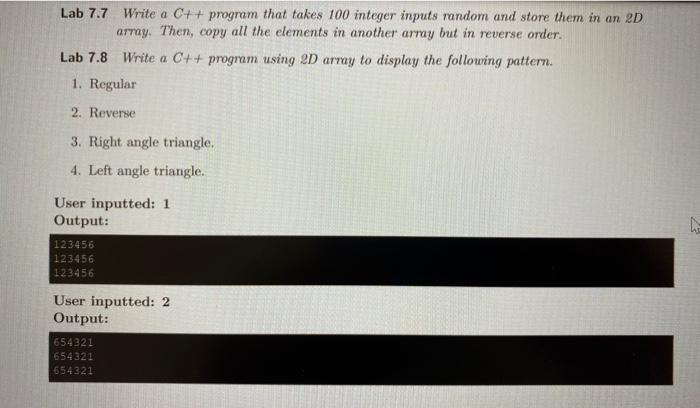 Solved Lab 7.9 Write a C++ program that takes 100 integer | Chegg.com
