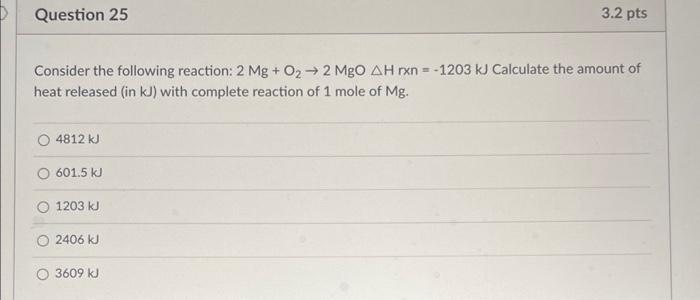 Solved Consider the following reaction: | Chegg.com