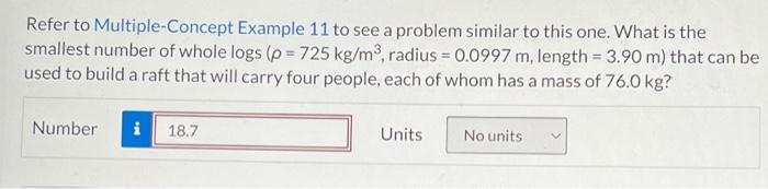 Solved Refer to Multiple-Concept Example 11 to see a problem | Chegg.com