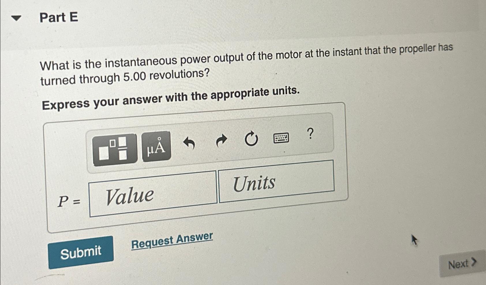 Solved An airplane propeller is 2.58m ﻿in length (from tip | Chegg.com