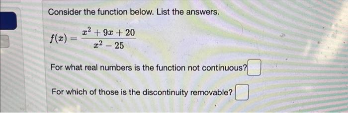 Solved Consider the function below. List the answers. | Chegg.com