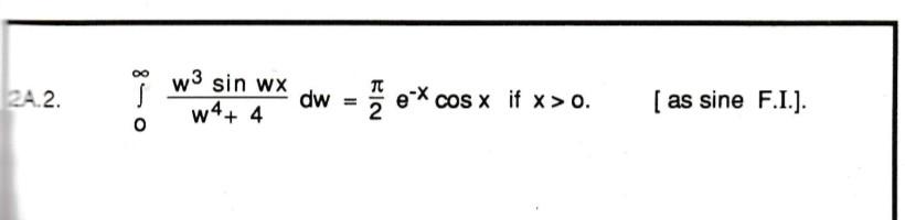 Solved Fourier Integrals Using the Fourier integral | Chegg.com