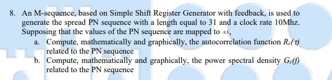Solved Consider the following direct sequence spread | Chegg.com