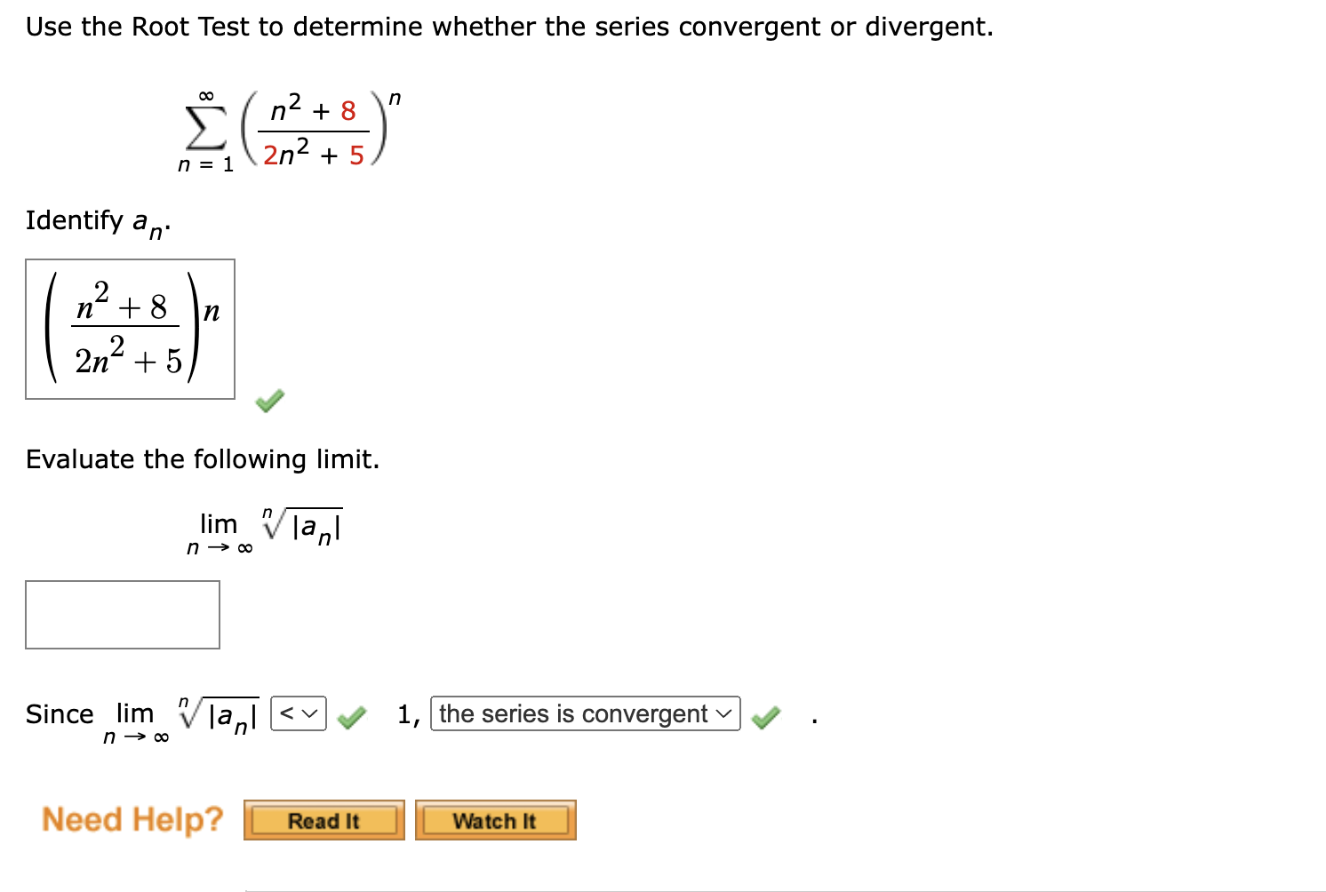 Solved Use the Root Test to determine whether the series | Chegg.com