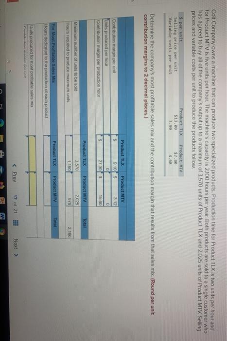 Solved Colt Company owns a machine that can produce two | Chegg.com