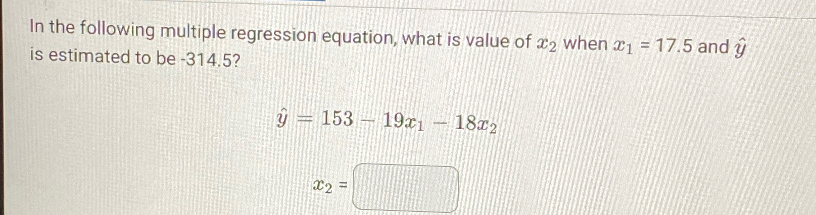 Solved In the following multiple regression equation, what | Chegg.com