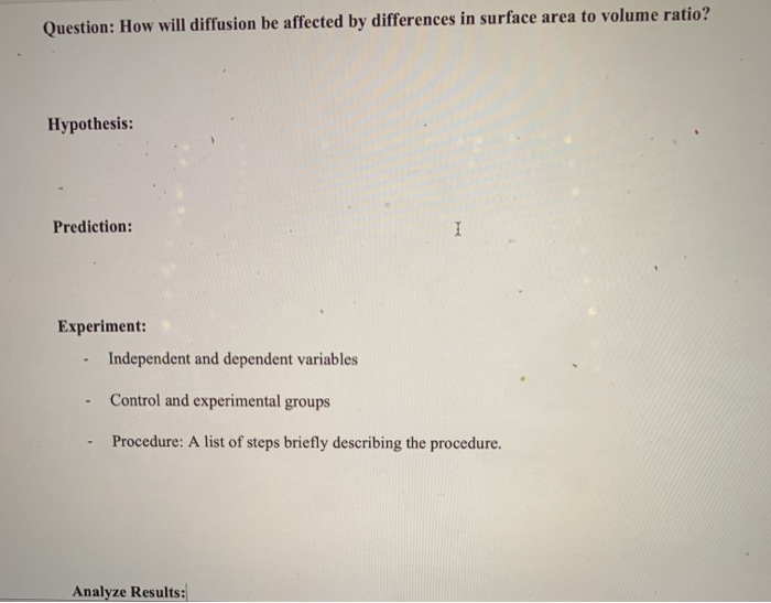 DIFFUSION POST-LAB Observation: Table 1: Calculating | Chegg.com