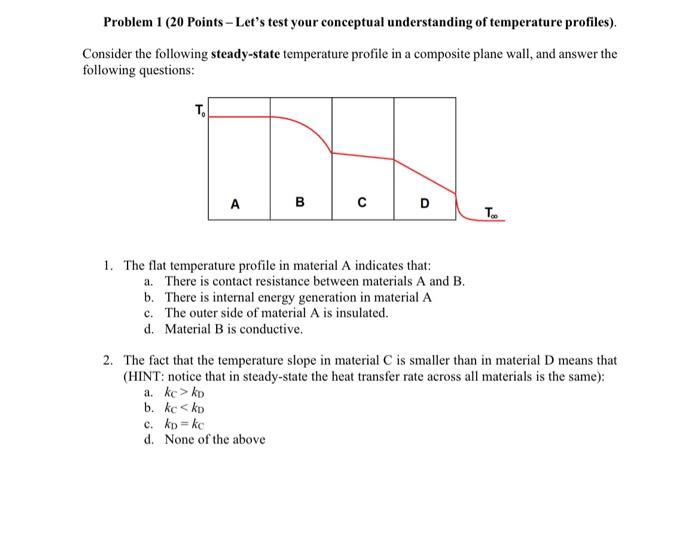 Solved Problem 1 (20 Points-Let's test your conceptual | Chegg.com
