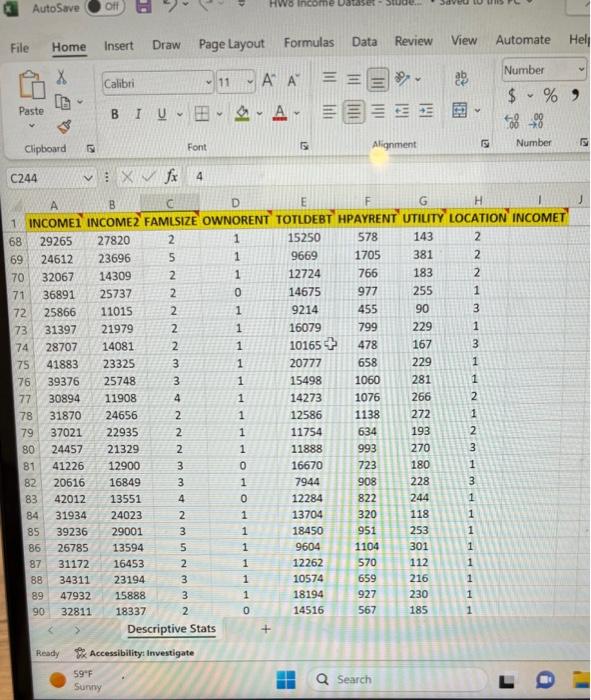 What Level of Measure it each variables (i.e., Please | Chegg.com