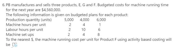 Solved 5. An organisation has a single production process | Chegg.com