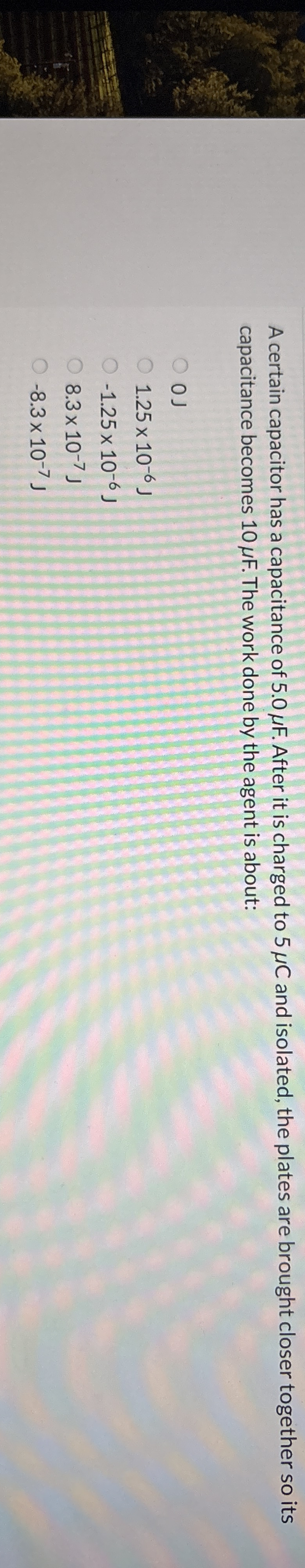 Solved A certain capacitor has a capacitance of 5.0μF. | Chegg.com