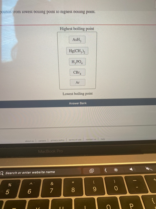 Solved Dounas trom lowest bouling point to nignest boiling | Chegg.com