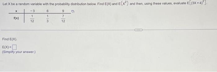 Solved Let X be a random variable with the probability | Chegg.com