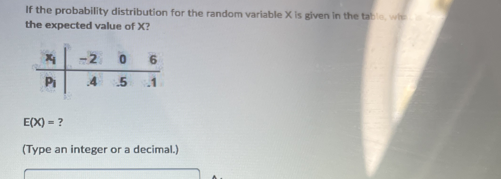 Solved If the probability distribution for the random | Chegg.com