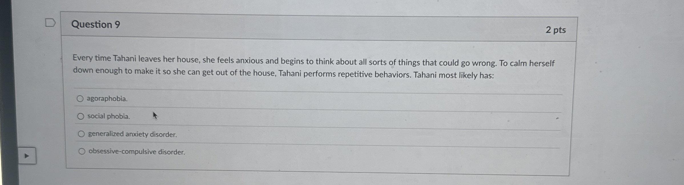 Solved Question 92 ﻿ptsEvery time Tahani leaves her house, | Chegg.com
