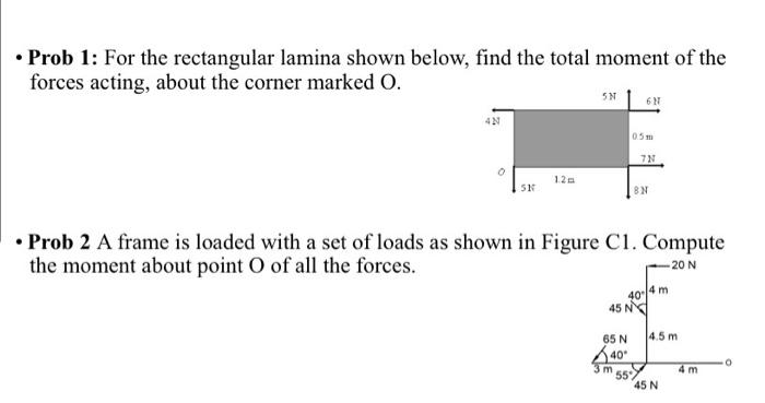 Solved - Prob 1: For the rectangular lamina shown below, | Chegg.com
