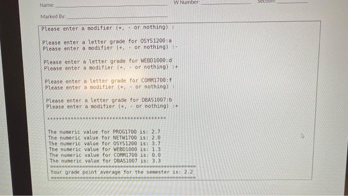 Solved Grade Point Average Calculator The single grade | Chegg.com