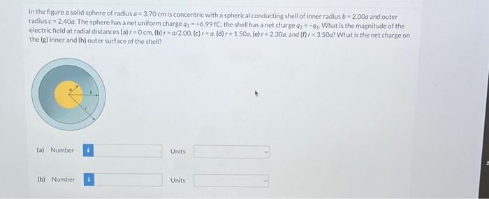 Solved In the figure a solid sphere of radius \\( a=3.70 | Chegg.com