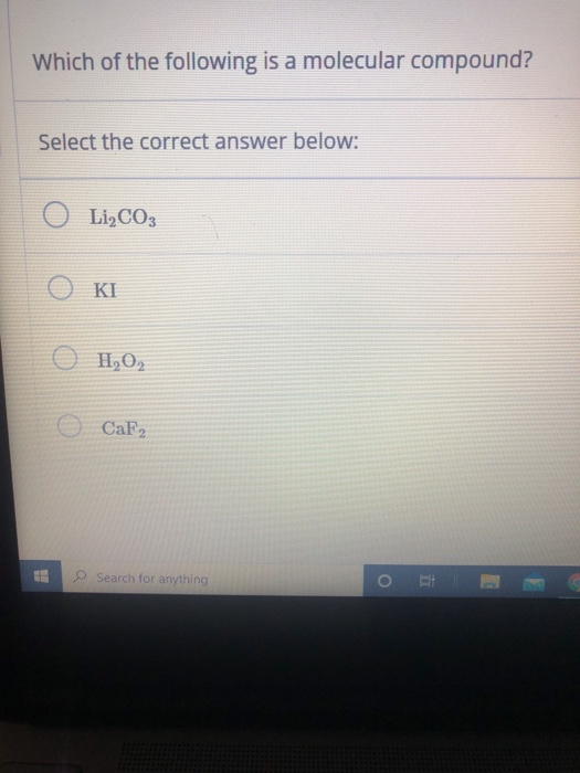 Solved Which Of The Following Is A Molecular Compound Chegg solved-which-of-the-following-is-a-molecular-compound-chegg
