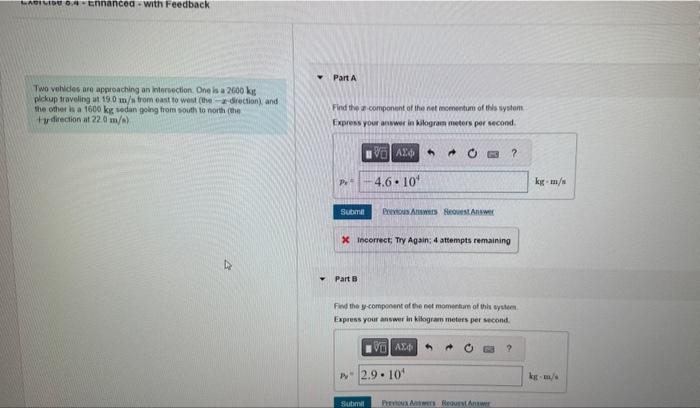 Solved Two vehides are approaching an intersection. One is a | Chegg.com