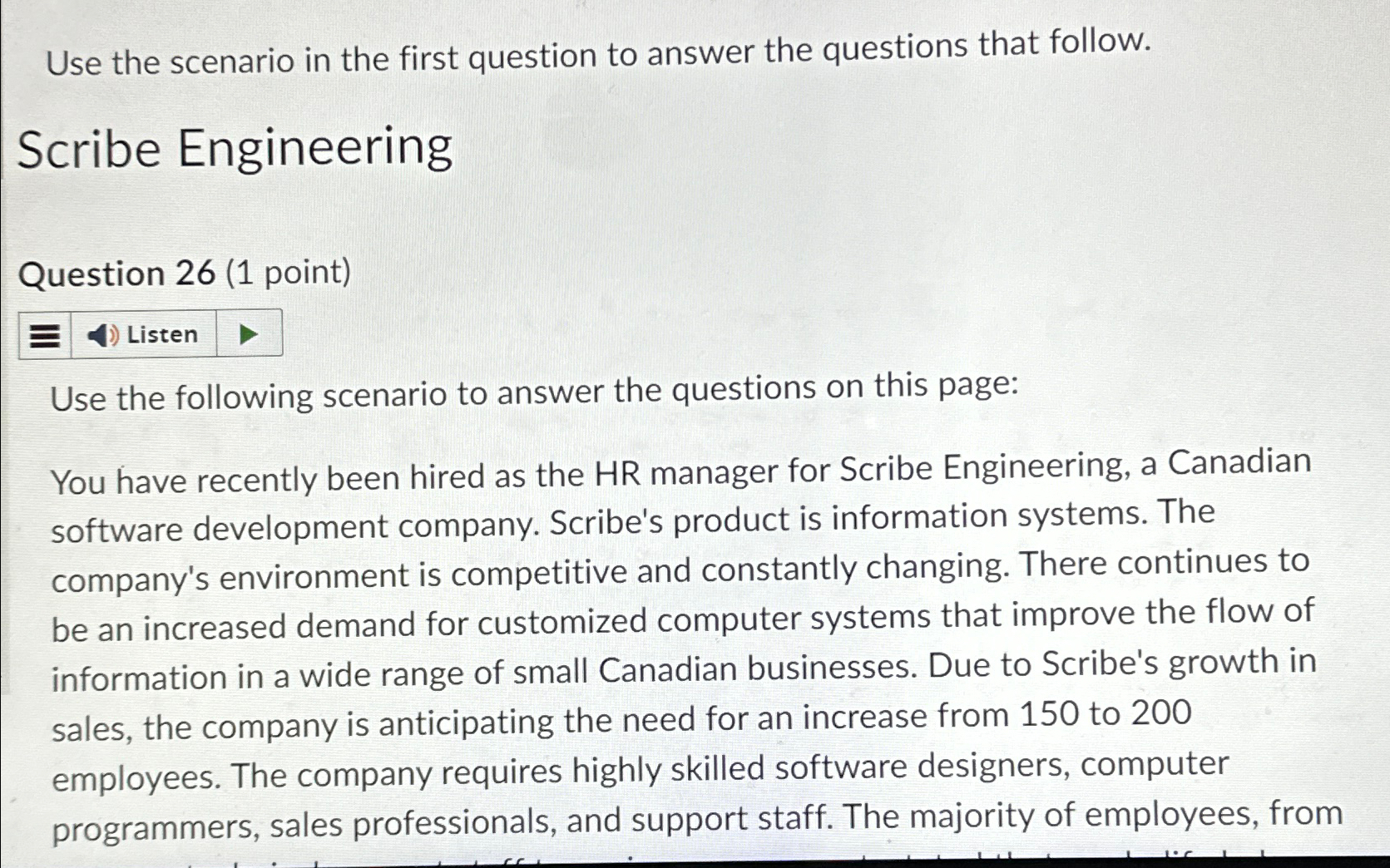 Solved Use the scenario in the first question to answer the | Chegg.com