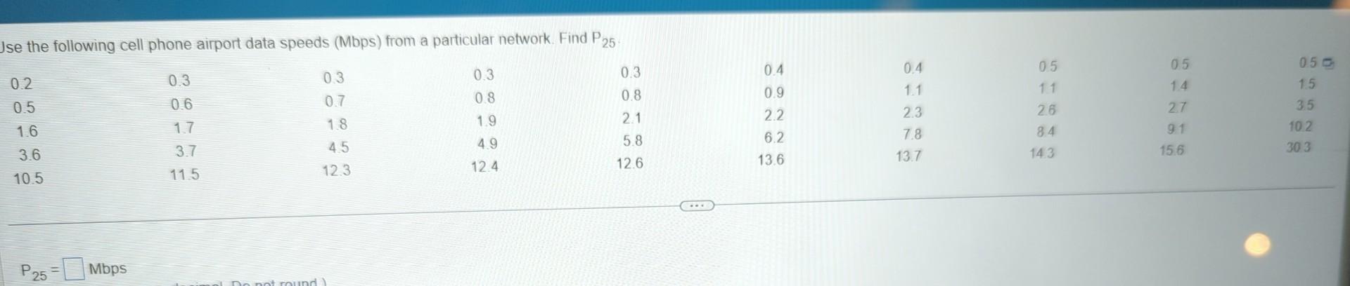 Solved P25= Mbps | Chegg.com