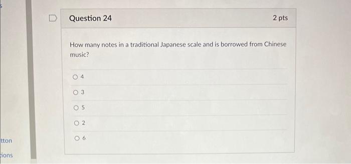 How many notes in a traditional Japanese scale and is | Chegg.com