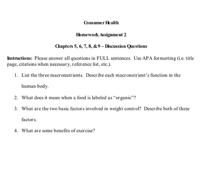 Solved Homework Assignment 2 Chapters 5, 6, 7, 8, | Chegg.com Solved Homework Assignment 2 Chapters 5, 6, 7, 8, | Chegg.com