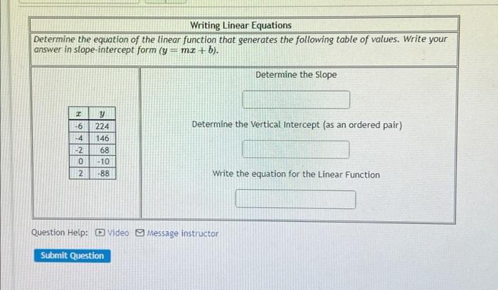 [Solved]: Writing Linear Equations Determine the equation of