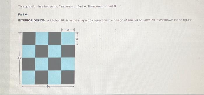 Solved This question has two parts. First, answer Part A. | Chegg.com