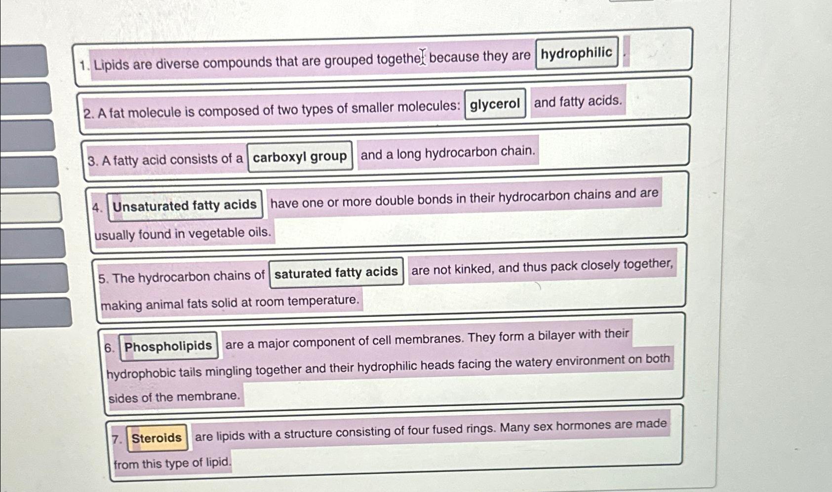Solved Lipids are diverse compounds that are grouped togethe | Chegg.com