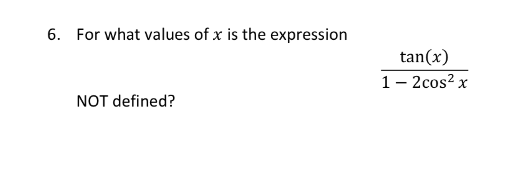 Solved For what values of x ﻿is the | Chegg.com