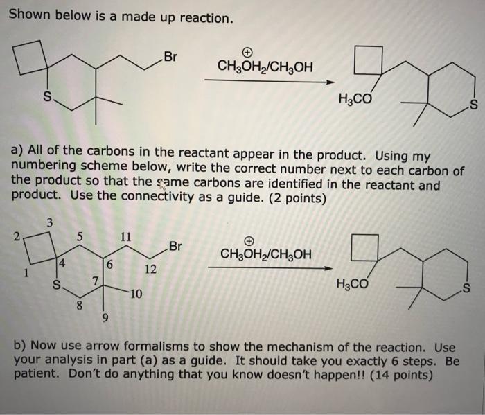 Solved Shown below is a made up reaction. Br CH2OH/CH2OH S. | Chegg.com