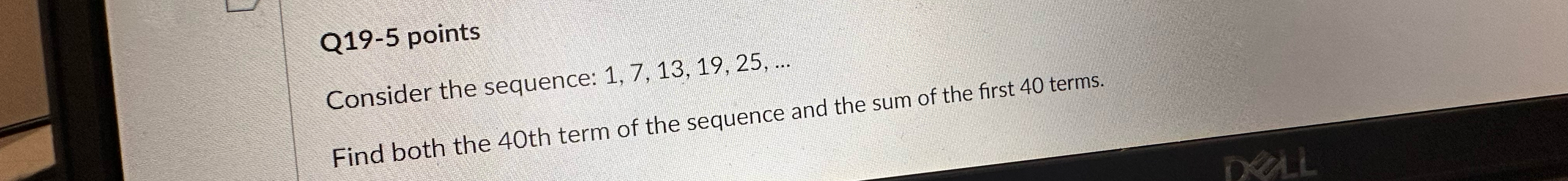 Solved Q19-5 ﻿pointsConsider the sequence: | Chegg.com