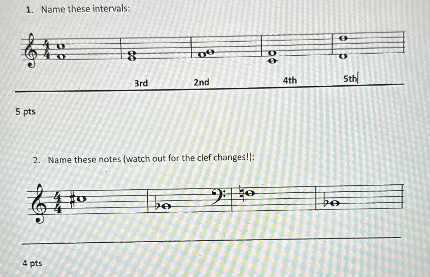 Solved Name these intervals:5 ﻿ptsName these notes (watch | Chegg.com