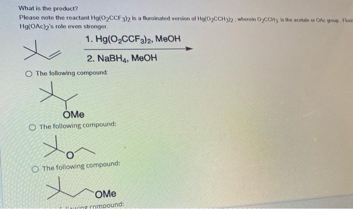 Solved What is the product? Please note the reactant | Chegg.com